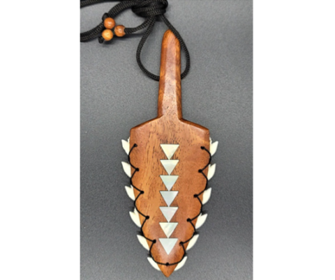 6” Leiomano Inlay Mother of Pearl Kulia Pendant - DBI Hawaii
